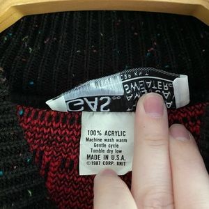 Vintage | Sweaters | Vintage 8s Chunky Acrylic Knit Gas Co Turtleneck ...